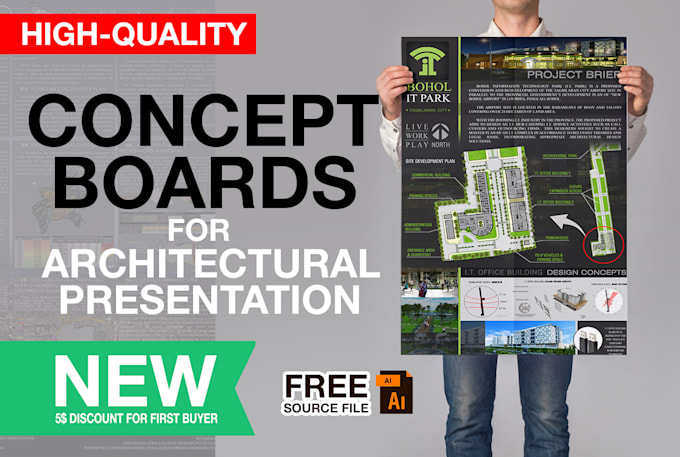 Make concept boards for architectural presentation by Fede_design | Fiverr