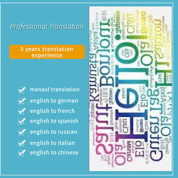 Translate english into various languages by Onepiece4j | Fiverr