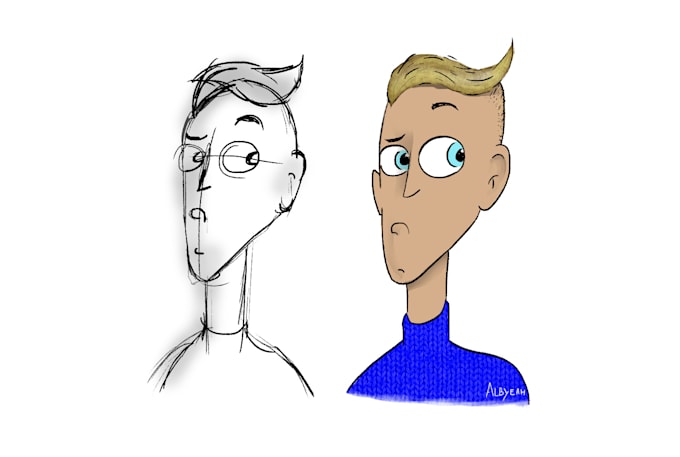 Draw simple and complex illustrations by Albyeah2 | Fiverr