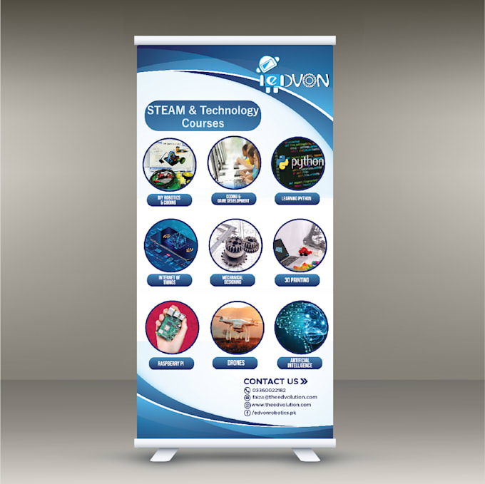 Design a professional standee and standing poster by Aqgcreations | Fiverr