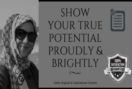 Write creative and inspirational content by Mahwashjunaid | Fiverr