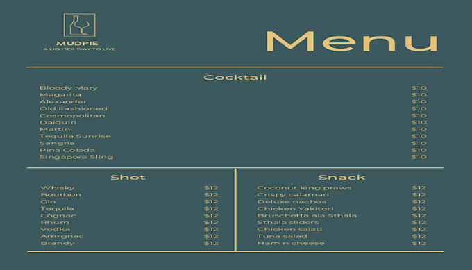 Create professional and high catchy design menus for you by Lifina ...