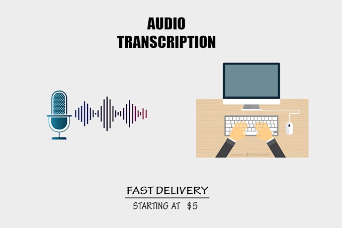 Transribe your audio files into text within 24 hours by Hangshing | Fiverr