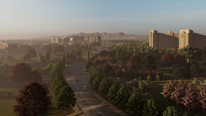 Design and render realistic images of landscape, urban area by ...