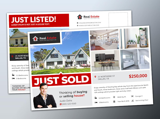 Design direct mail postcard eddm by Abunaser | Fiverr