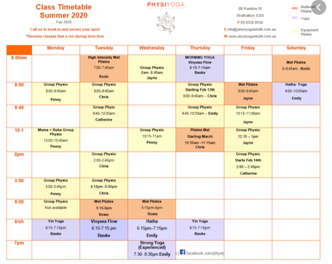 Make you a customized and personal timetable or schedule by Ritadran123 ...