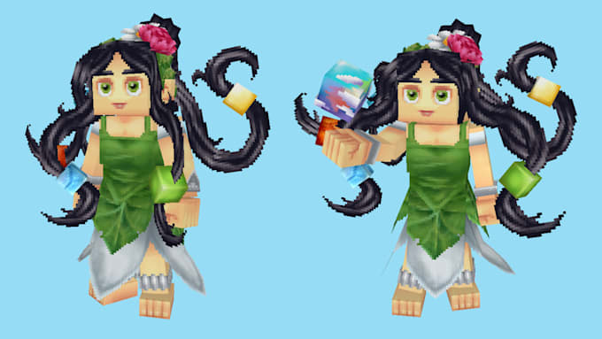 Create 3d hytale character models by Declxiv | Fiverr