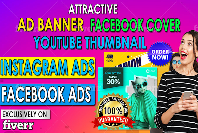 Create attractive facebook cover, youtube thumbnail,ad banner by ...