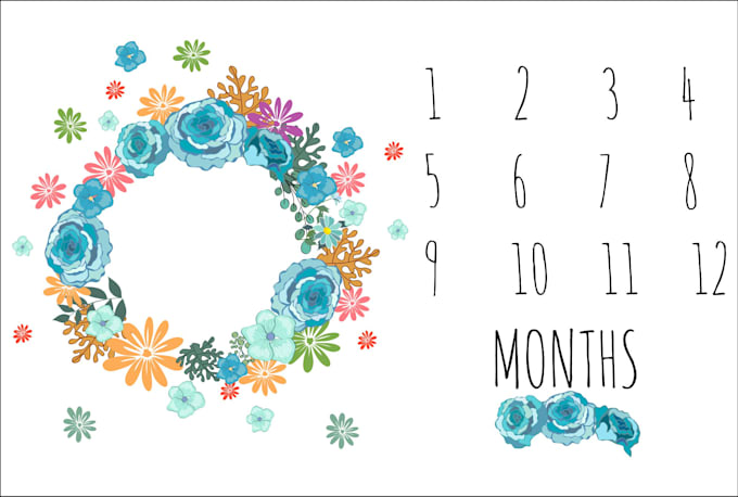 Make 12 month baby frame design for you by Hammadhr750 | Fiverr