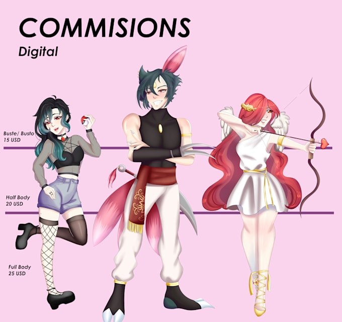 Draw fan art or your oc in my anime style by Marmar98 | Fiverr