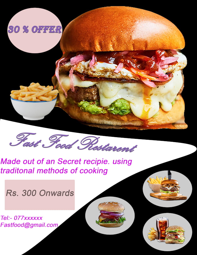 Do creative food stall flyer design by Shane5009 | Fiverr