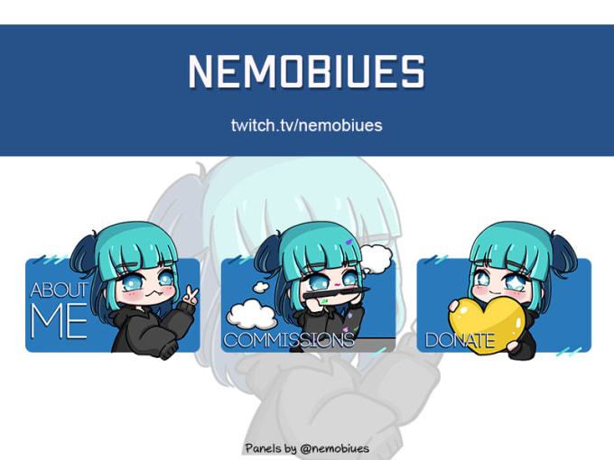 Draw customized chibi stream banner screen by Nemobiues | Fiverr