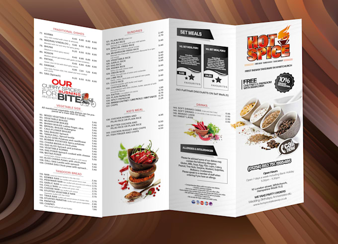 Design takeaway menu, flyer, poster by Anjumanahmed | Fiverr