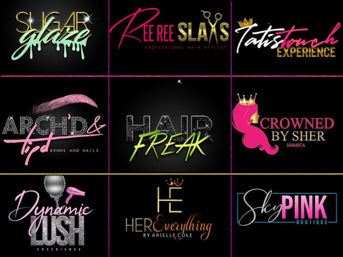 Design 4 hair extensions logo in 24 hours by Zoyaartist | Fiverr