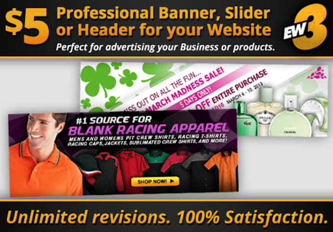 Design a professional banner, slider or header for your website in 48 ...