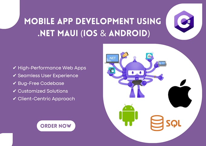 Develop ios and android mobile app using dot net maui by ...