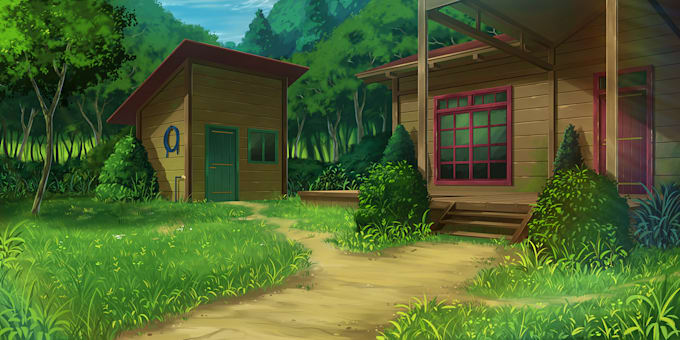 how to draw backgrounds for visual novels