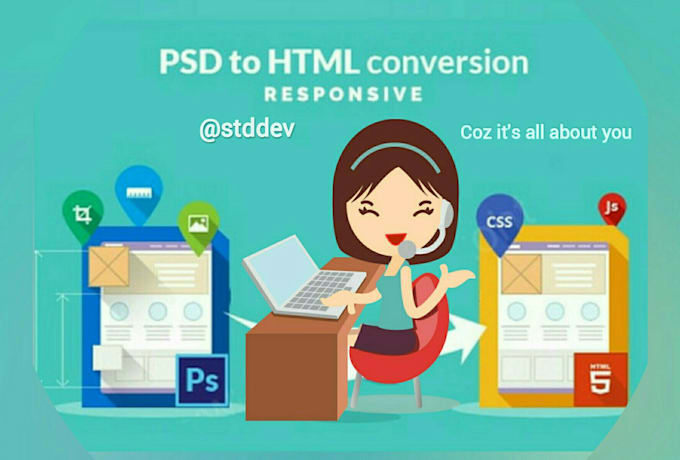 Convert Psd To Html Responsive Design Using Bootstrap By Stddev Fiverr