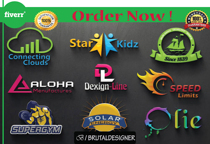 2d and 3d logo with braned style by Brutaldesigner | Fiverr