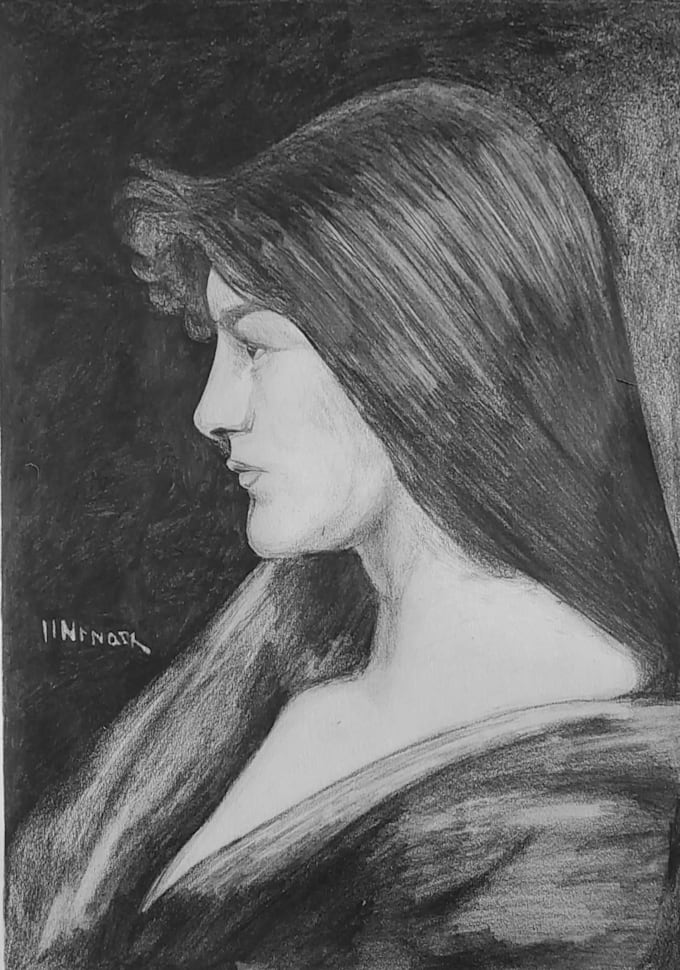 Hand draw a realistic portrait for you by Jasleenj | Fiverr