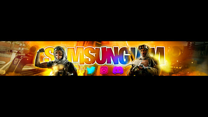 Make a r6 professional gaming banner for you by Samsungiam | Fiverr