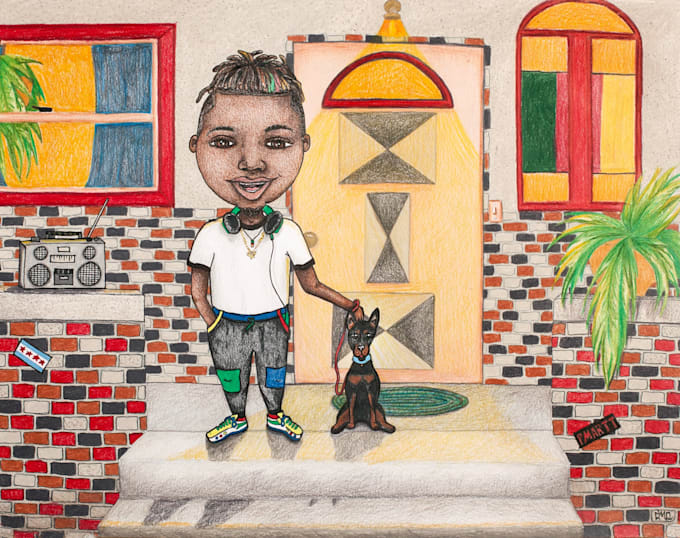 Create a colored pencil character illustration by Cameronderby | Fiverr