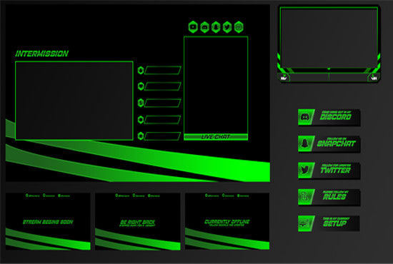 Make custom twitch and mixer overlays by Ametherius_art | Fiverr