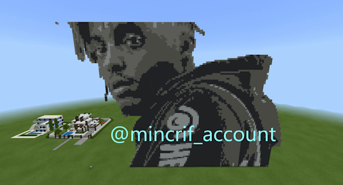 Hand build custom lettering or pixel art in minecraft by Nzboi101 | Fiverr