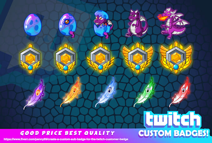 Create custom sub badges for your twitch by Penny69 | Fiverr