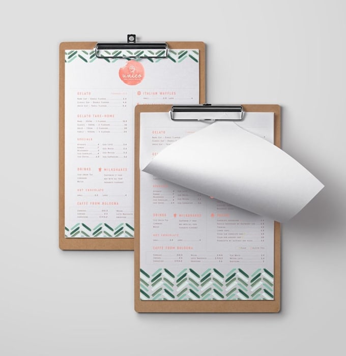 Build you a bespoke creative menu by Emilysayers | Fiverr
