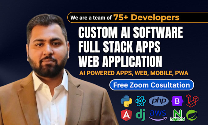 Do custom ai software, full stack, web application, ai software developer ai web by Fabulous_fx ...