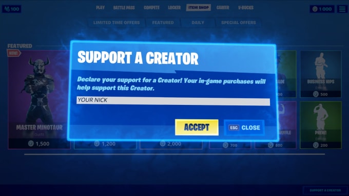 Create a professional fortnite support a creator animation by The_fog ...