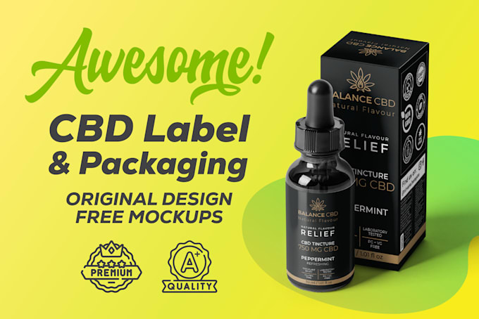Cbd label design, hemp oil label, bottle label, packaging design by Fj ...