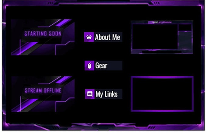 Design a stream overlay, logo, screens, and panels by Quinn_stickwood ...