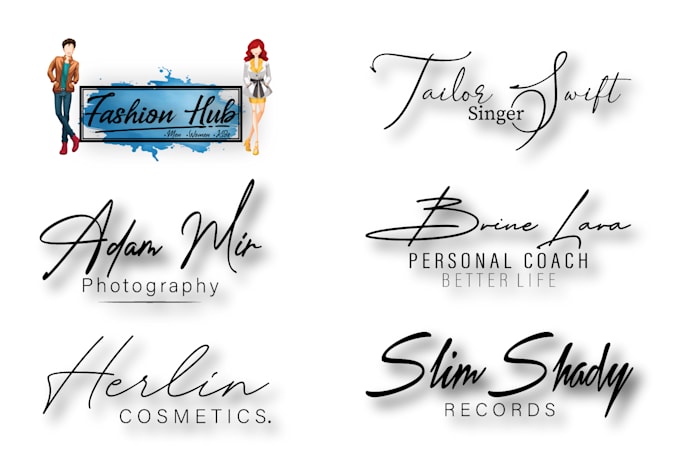Draw elegant hand drawn custom signature logo by Qasim_mir | Fiverr
