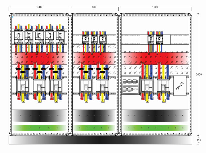 Draw any electrical panel board design and sld with autocad, by ...