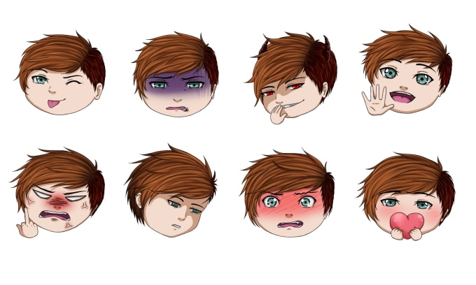 Draw you an anime styled emoji or twitch emotes by Narubuki | Fiverr Draw you an anime styled emoji or twitch emotes by Narubuki | Fiverr