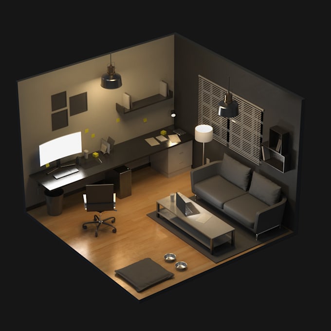 Make a 3d isometric environment by Biaxident | Fiverr