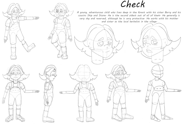 Draw a turnaround for your character by Tigerolive | Fiverr