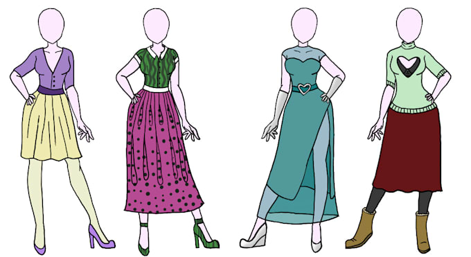 Create clothing design for a character by Horseylew | Fiverr