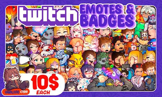 Draw an exclusive emote for you by Hanalixo | Fiverr