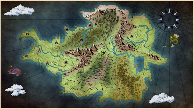 Create a realistic fantasy map for you by Freezprince | Fiverr
