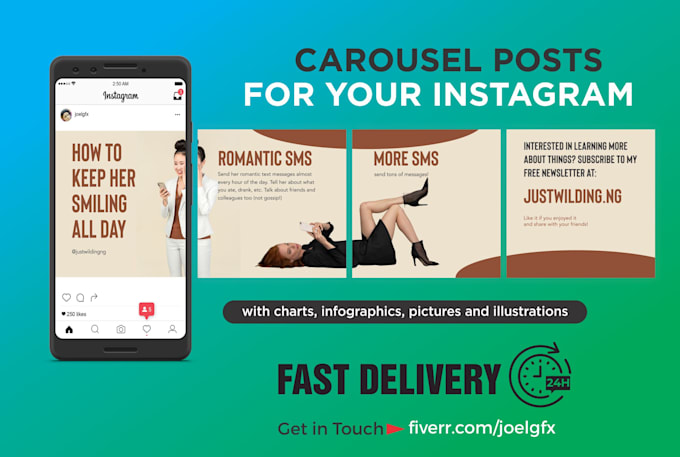 Design an attractive and engaging instagram carousel post by Joelgfx | Fiverr