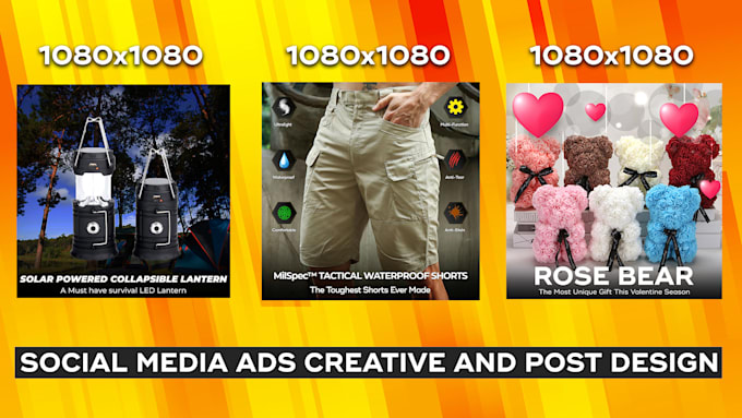 Make facebook and instagram ad thumbnail creative by Syedmazin | Fiverr