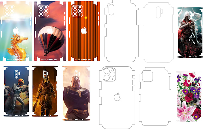Make mobile phones skins cutting files by Afzaalriaz | Fiverr