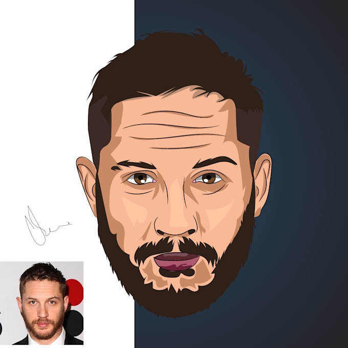 Draw custom vector cartoon and face portraits by Usamasaleem148 | Fiverr