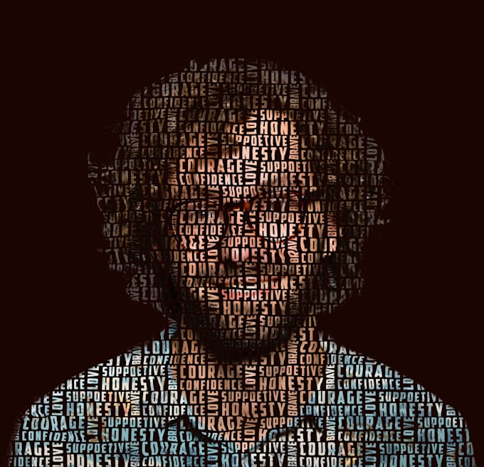 Create awesome text portrait on your photo by Anwarsafii597 | Fiverr