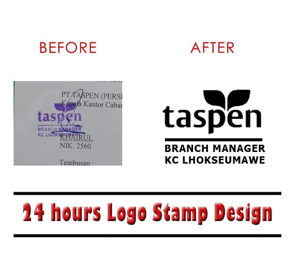 Design or duplicate your stamp logo only 24 hours by Gacotech | Fiverr