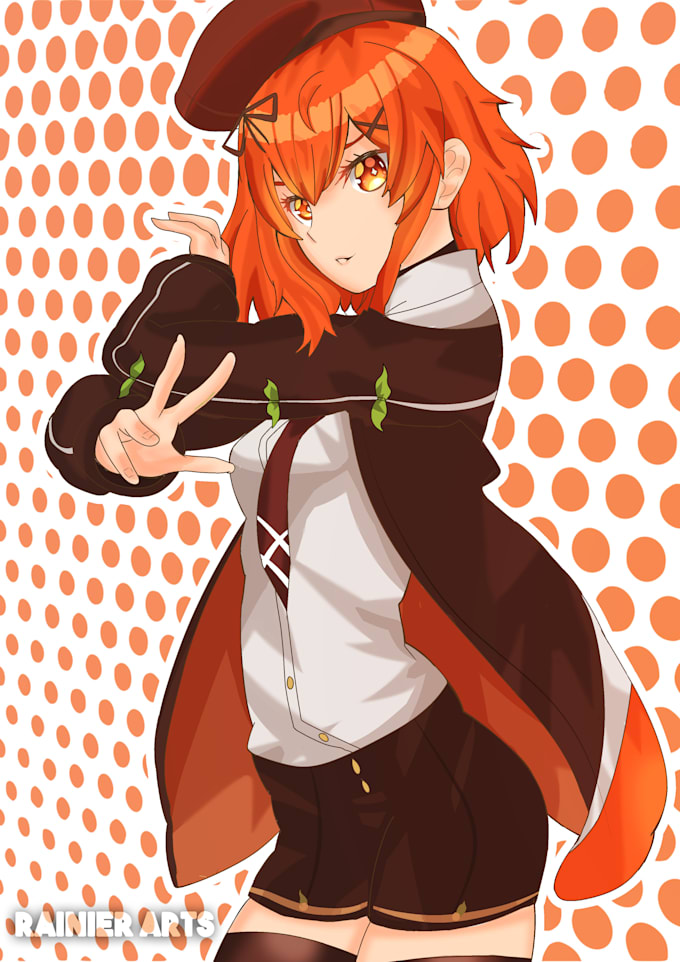 Provide an anime digital art of my own art style by Rainierarts | Fiverr