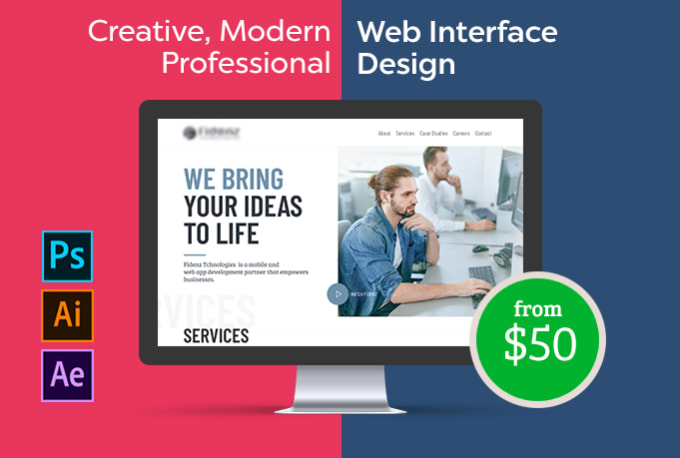 Do psd landing pages, web interface designs by Singhaarchchi | Fiverr